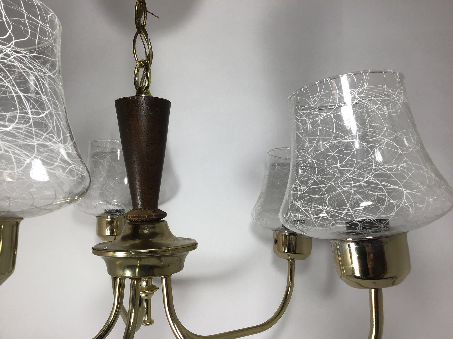 MCM Dining Light Fixture with Spaghetti String Globes | Etsy