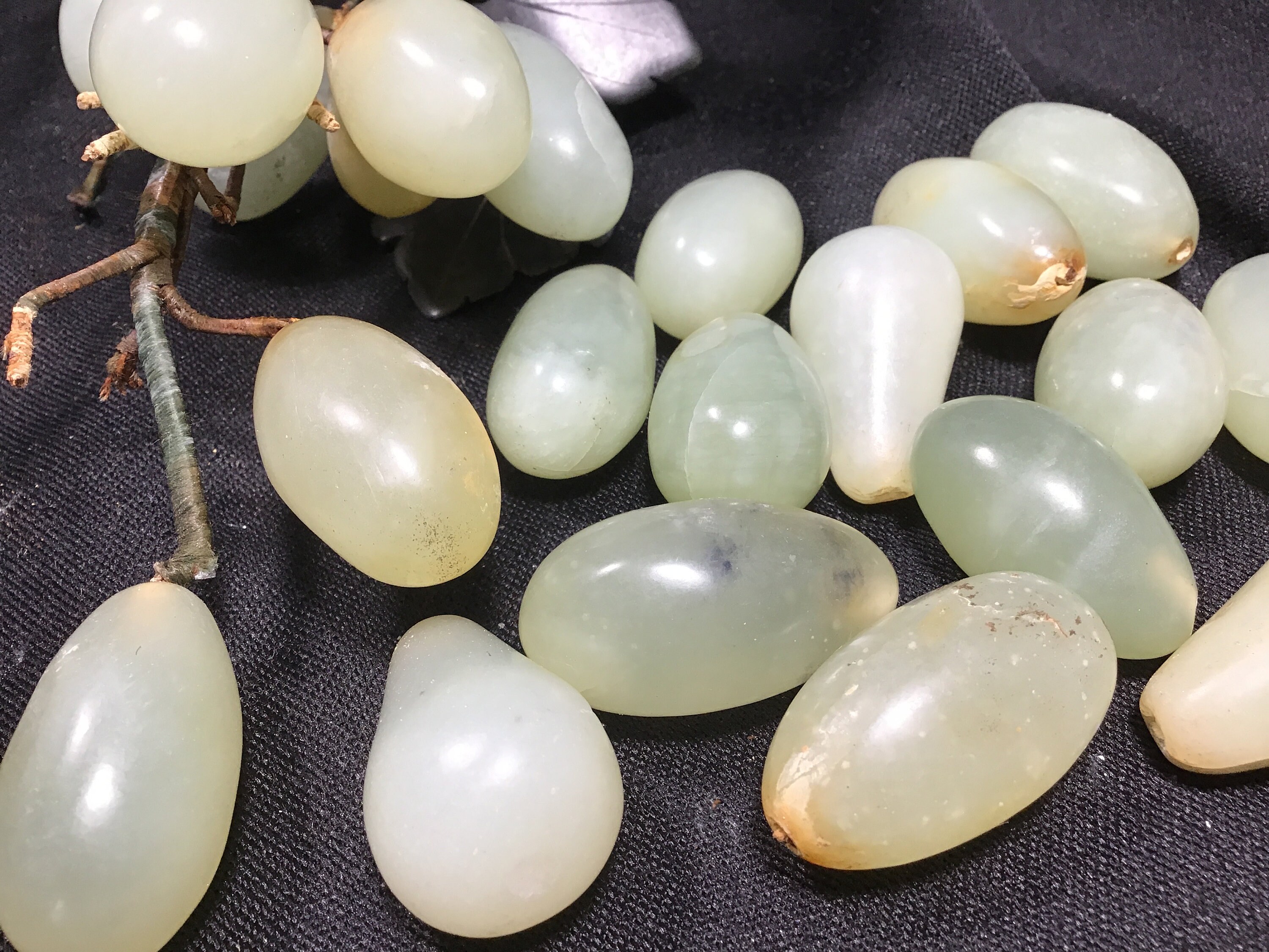 3 Pieces Jade Fruit With Leaves Imperfect Jade Arrangement - Etsy UK