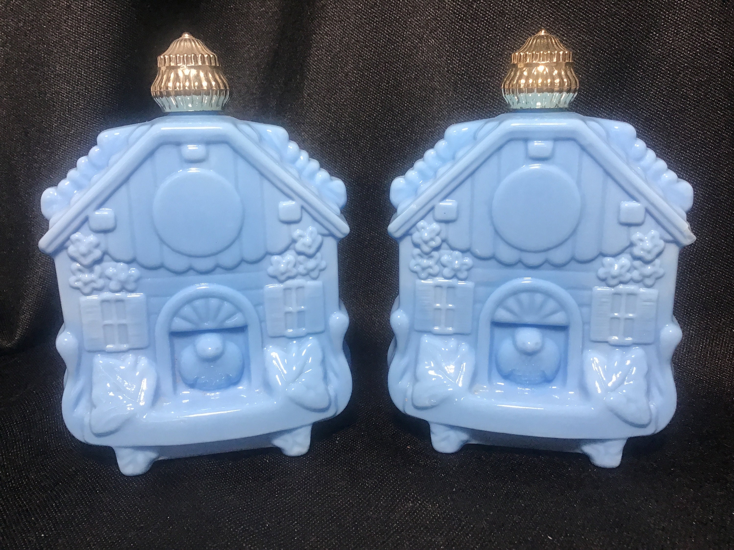 Avon Bluebird House Perfume Bottle Blue Milkglass Bird House - Etsy