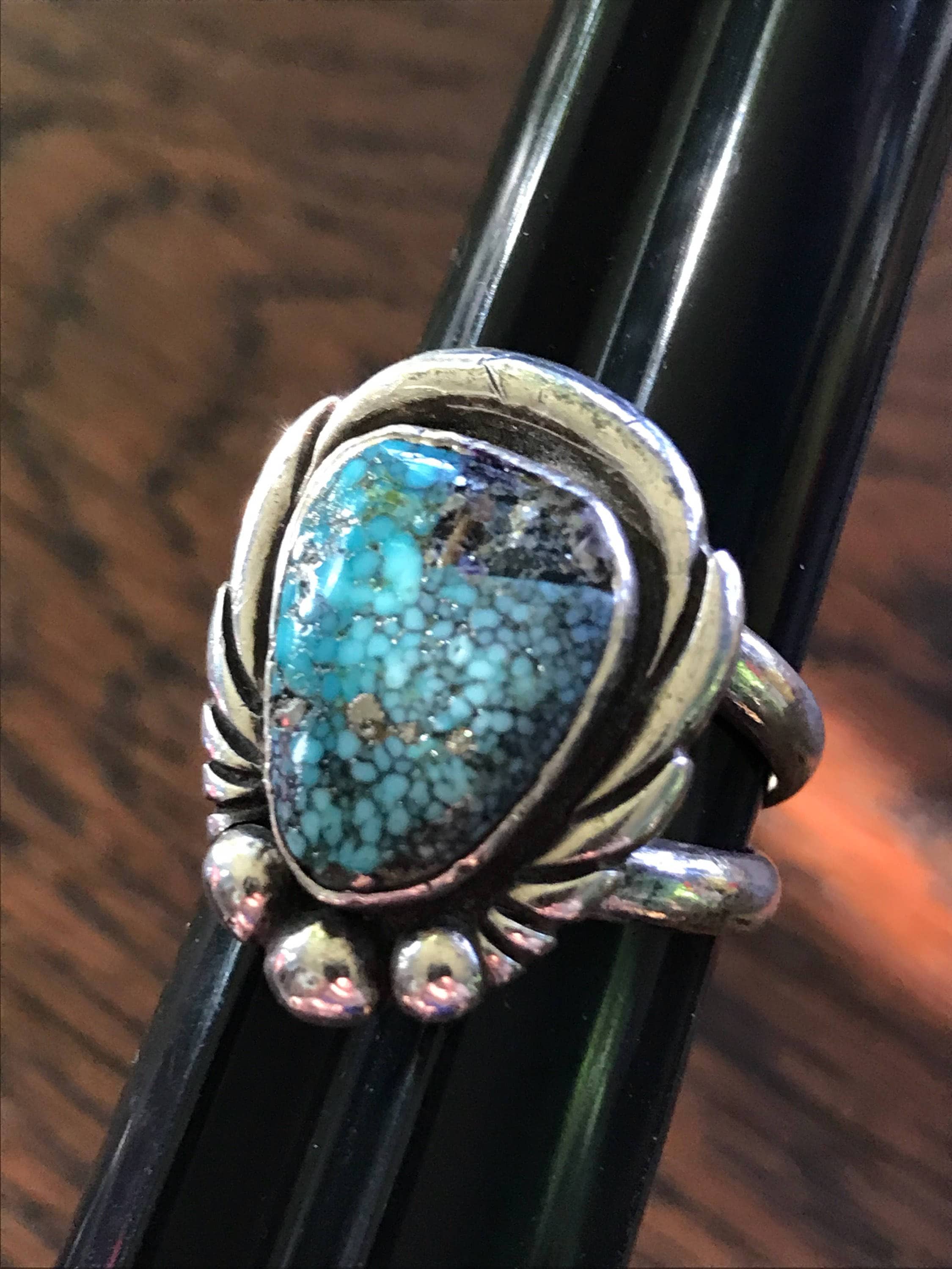 Vintage Rare Blue Lander Ring - Etsy
