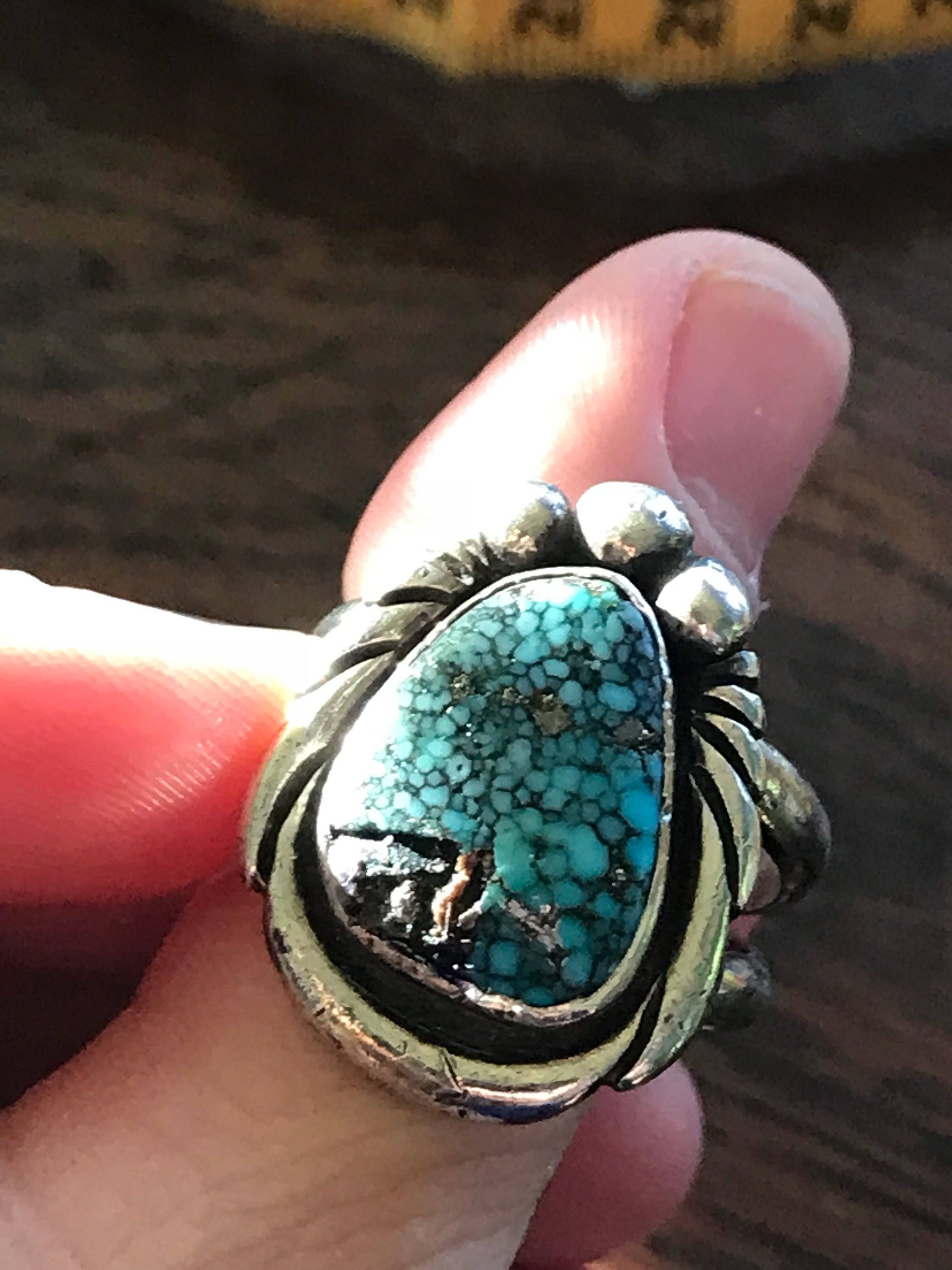 Vintage Rare Blue Lander Ring - Etsy