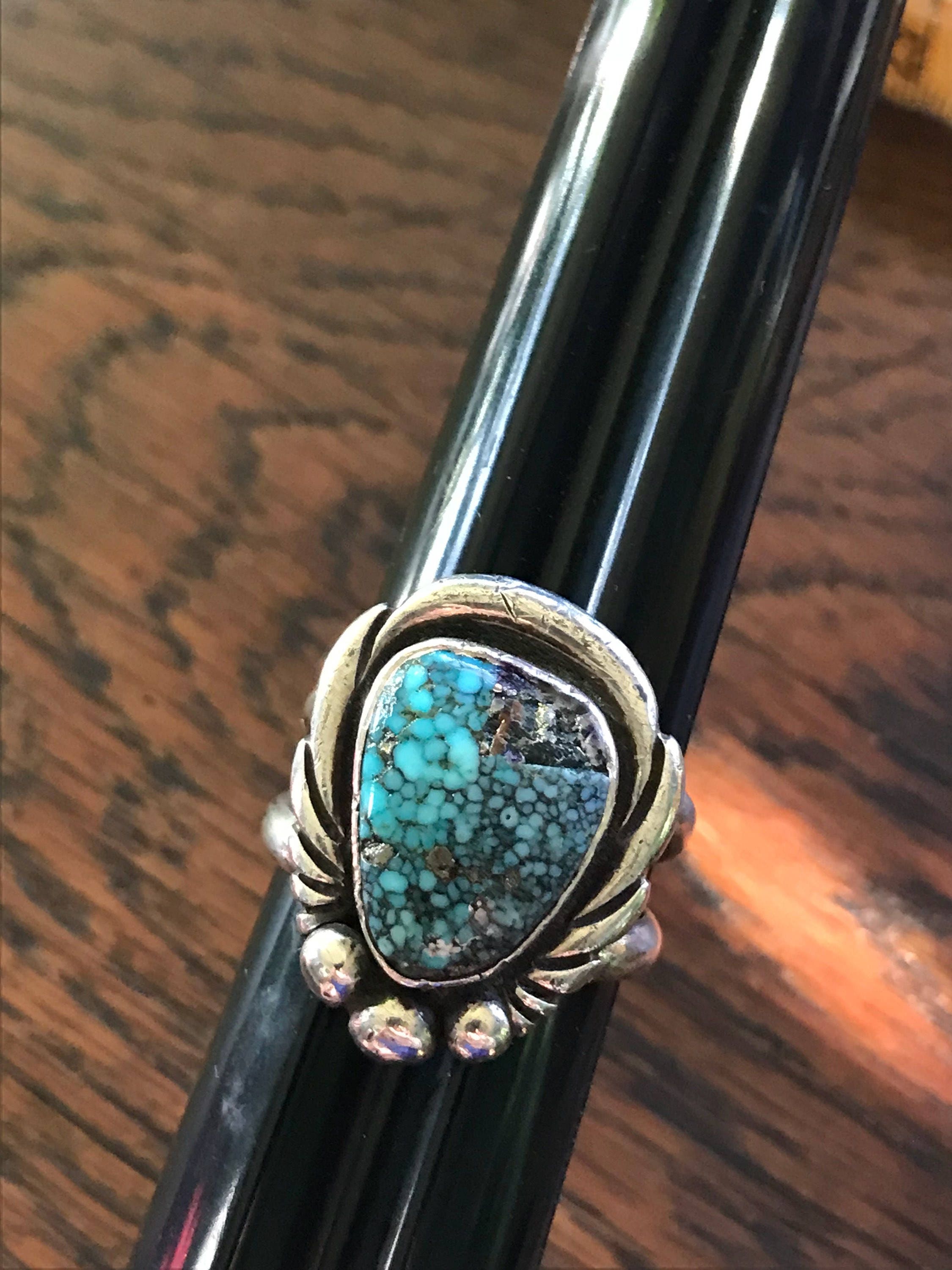 Vintage Rare Blue Lander Ring - Etsy