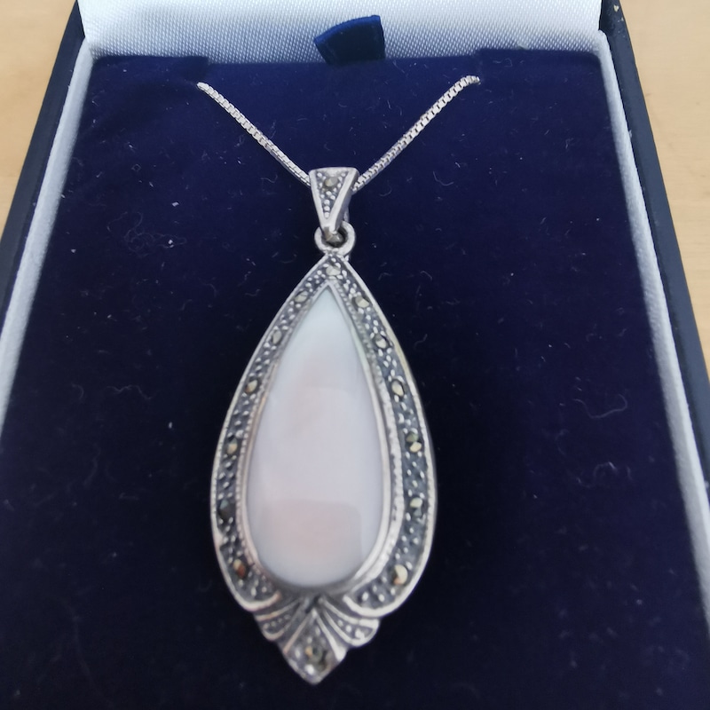 Marcasite Beads Necklace - Etsy UK