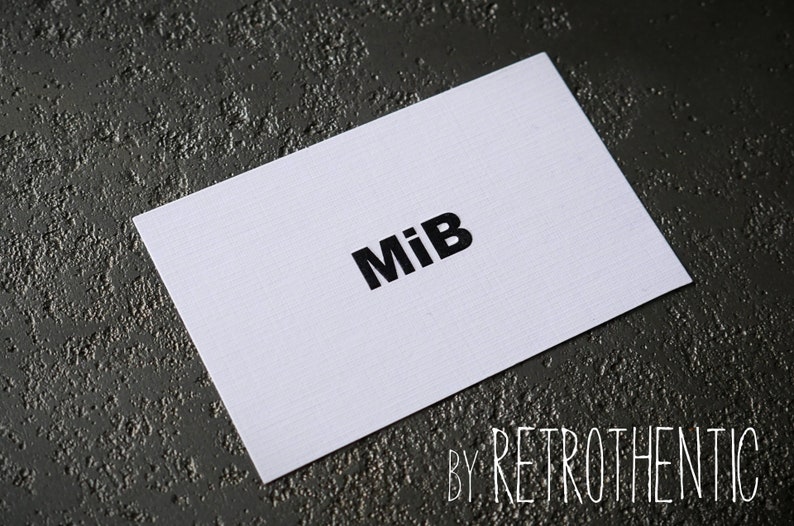 MEN IN BLACK Business Card + Free Shipping - Etsy