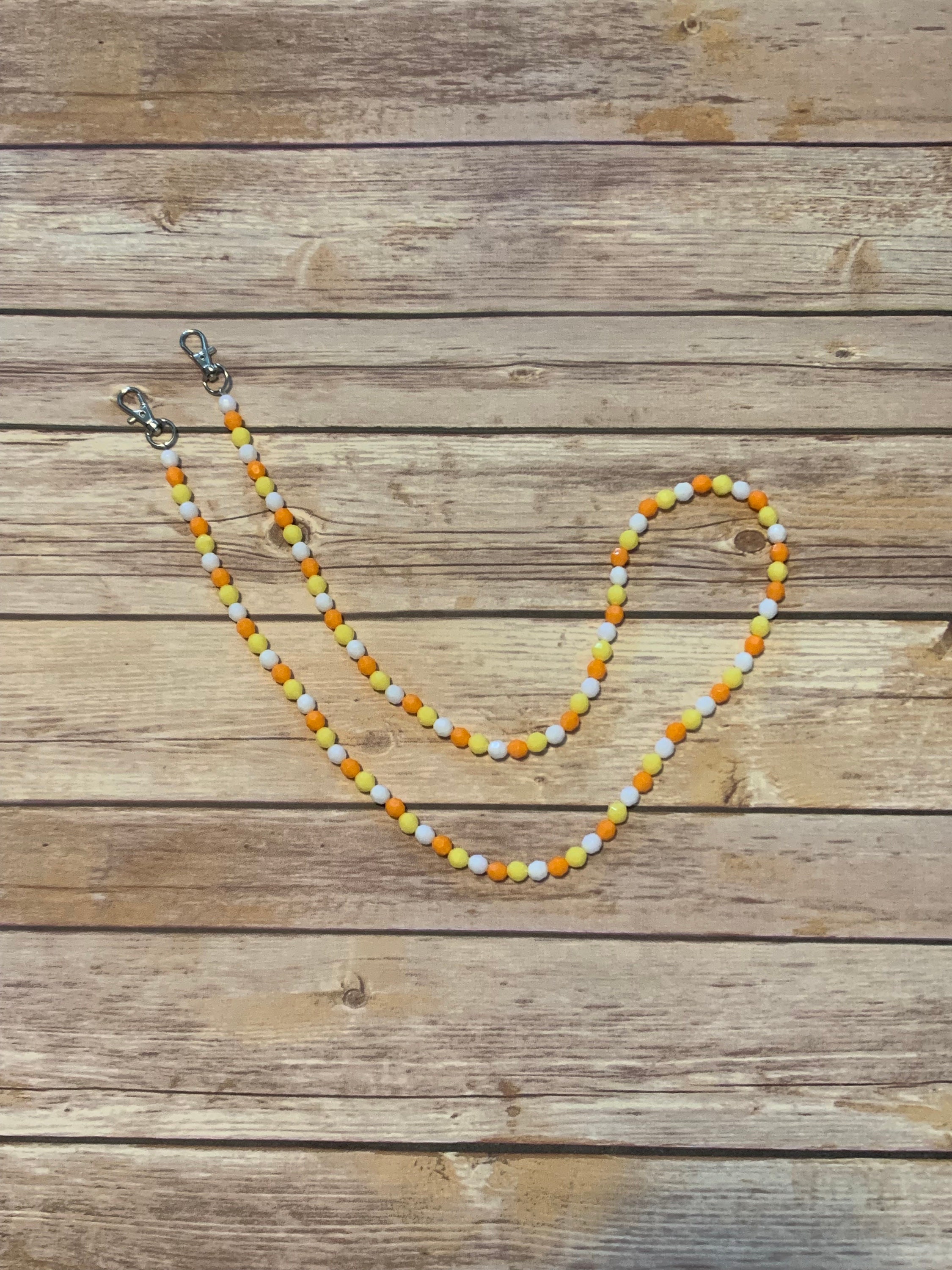 Candy Corn Bead Mask Chain/ Mask Lanyard/ Beaded Mask Chain/ - Etsy