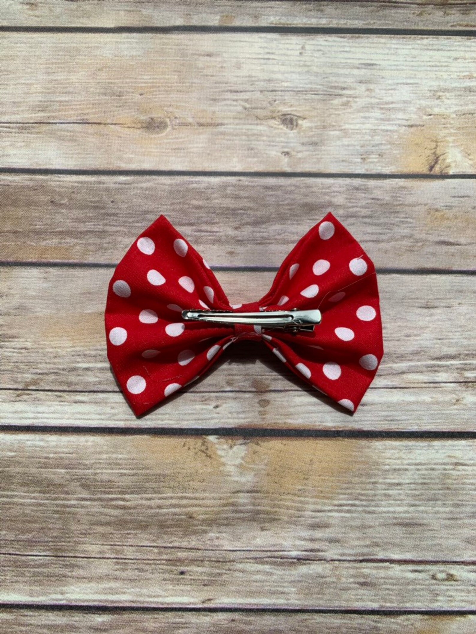 Red and White Polka-dot Minnie Mouse Hair Bow/ Minnie Mouse | Etsy