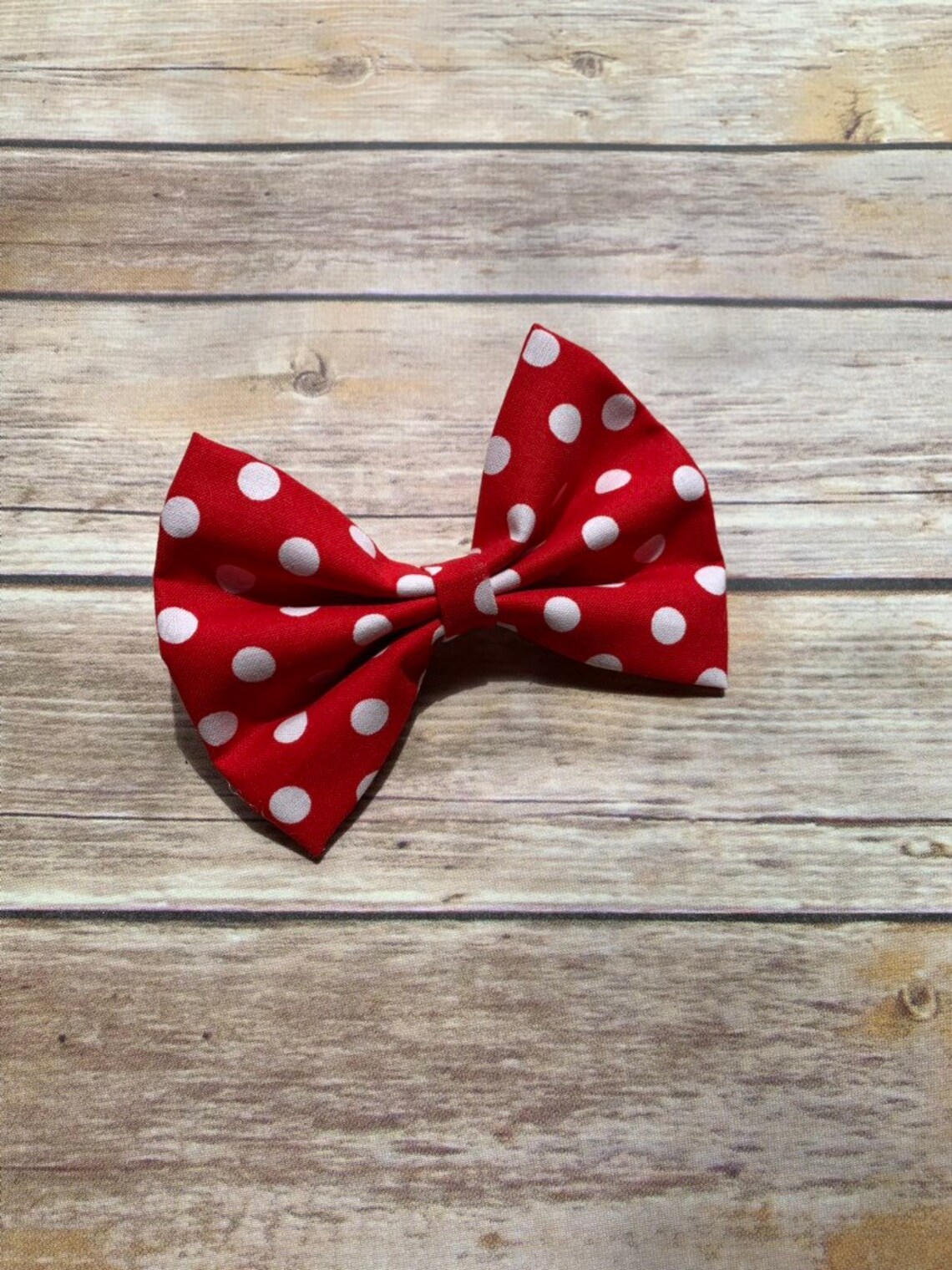 Red and White Polka-dot Minnie Mouse Hair Bow/ Minnie Mouse | Etsy