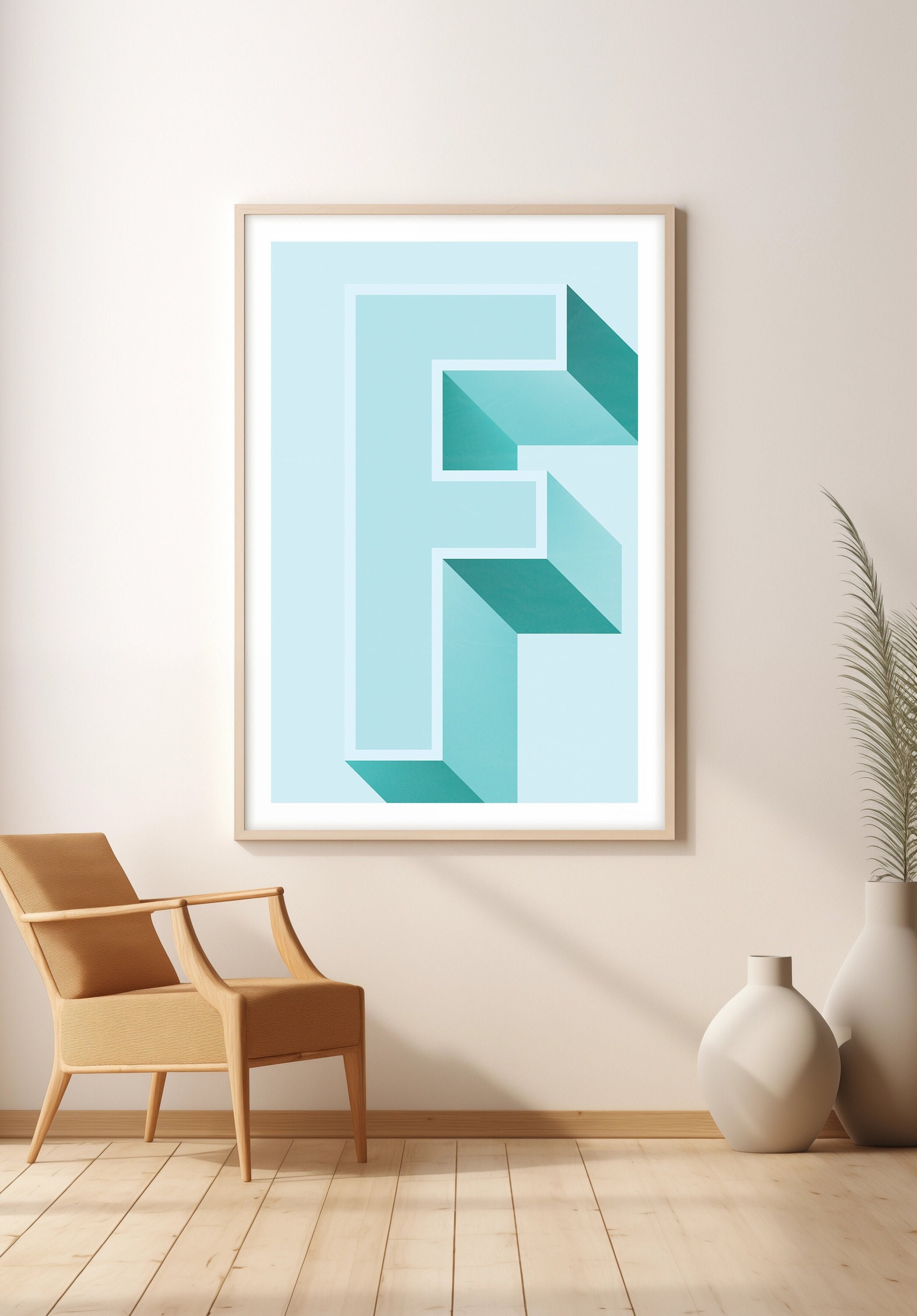 Poster Letter F, Wall Art, Printable Poster Art, Decor, Custom Poster ...