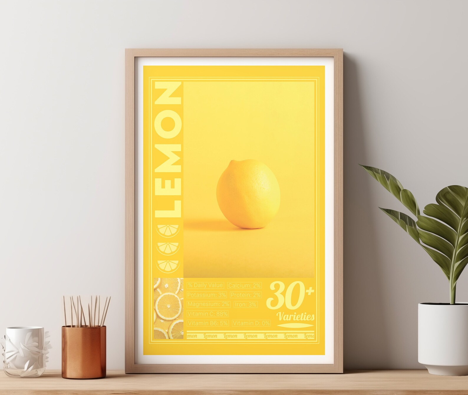 Lemon Art Prints, Wall Art, Bundle Set of 2 Prints, Fruit Poster Art ...