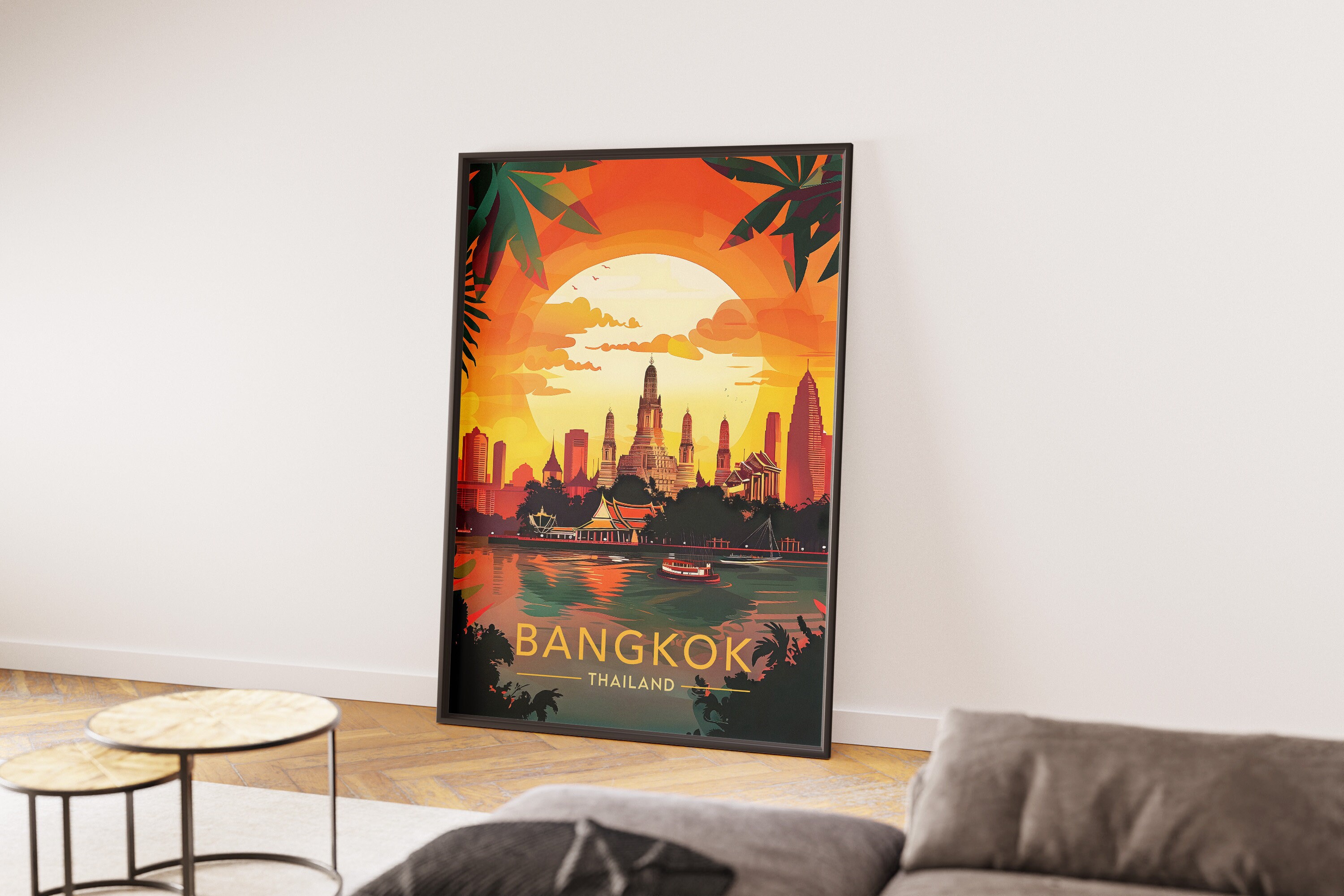 Bangkok Art Print, Wall Art, City Poster Art, Printable, Decor, Instant ...