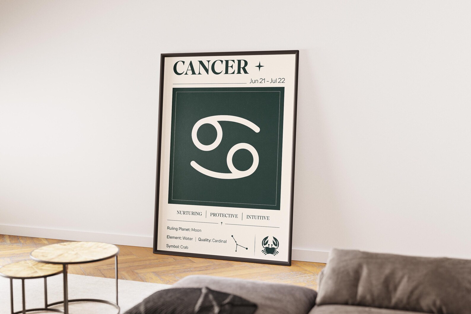 Cancer Sign Poster, Zodiac Poster, Astrology Sign, Printable Art ...