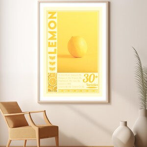 Lemon Art Prints, Wall Art, Bundle Set of 2 Prints, Fruit Poster Art ...