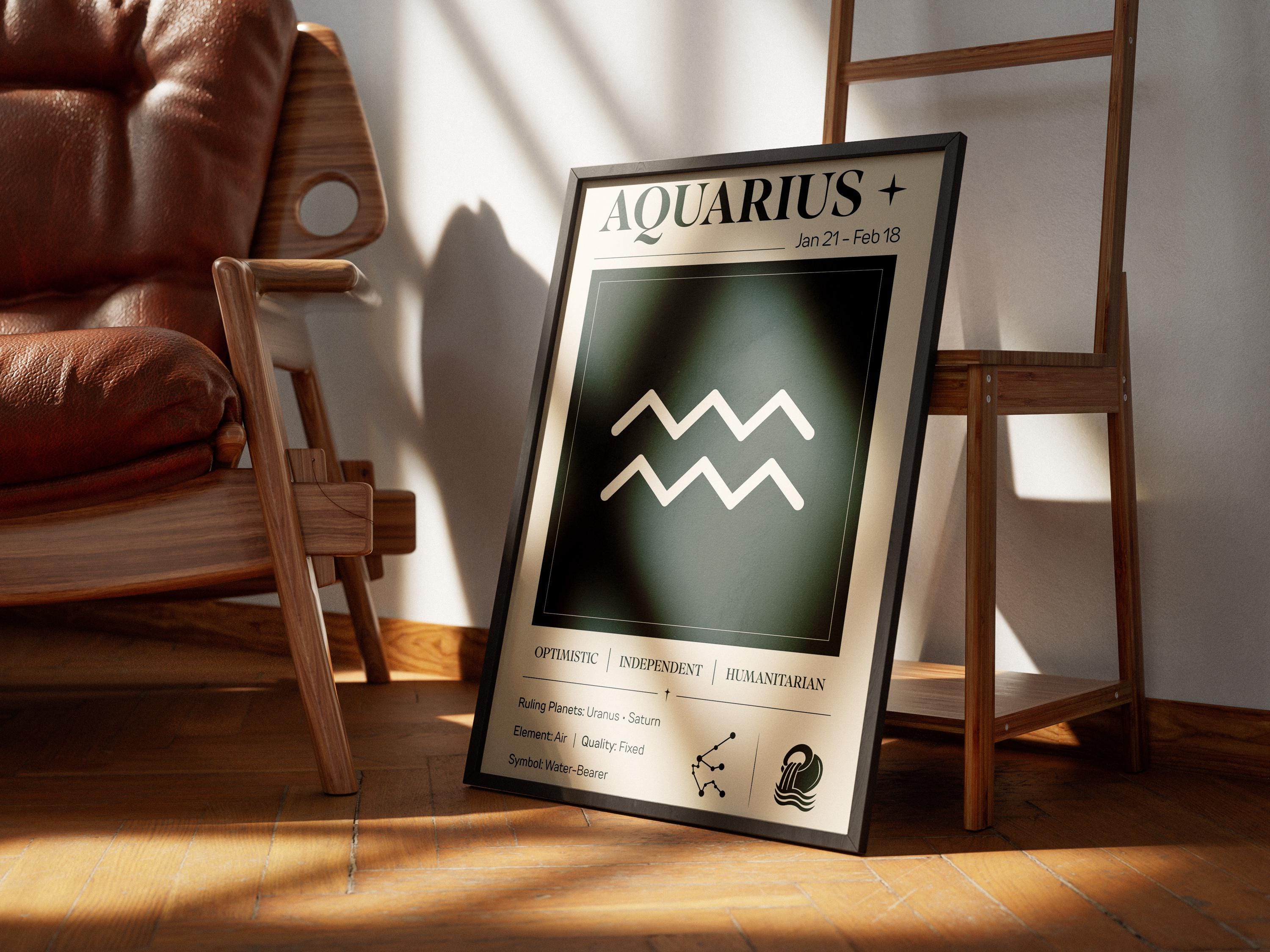 Aquarius Poster, Zodiac Poster, Astrology Sign, Printable Art ...