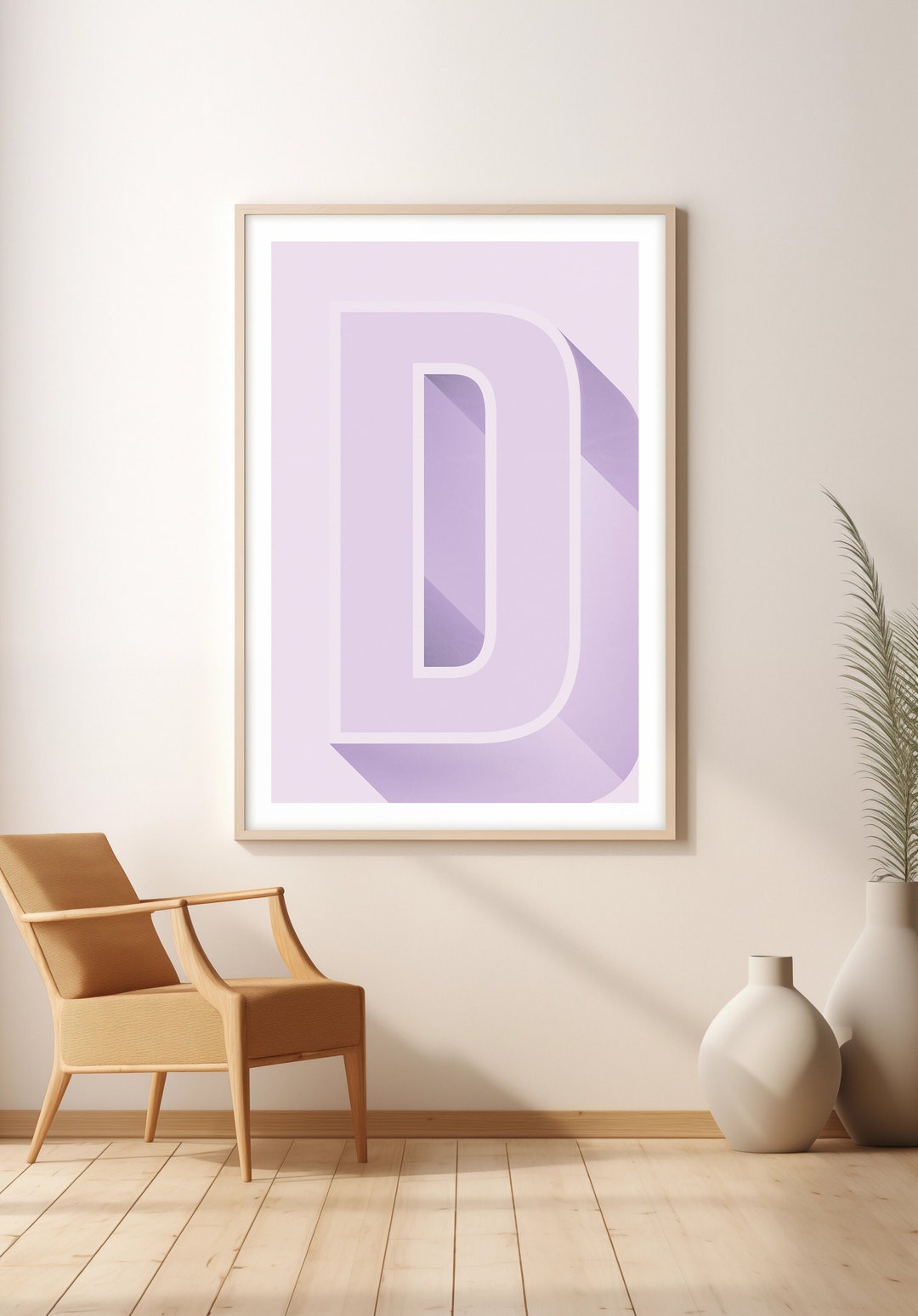 Poster Letter D, Wall Art, Printable Poster Art, Decor, Custom Letter ...