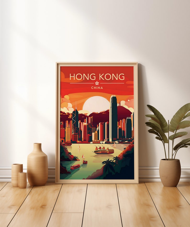 Hong Kong Art Print, Wall Art, City Poster Art, Printable, Decor ...