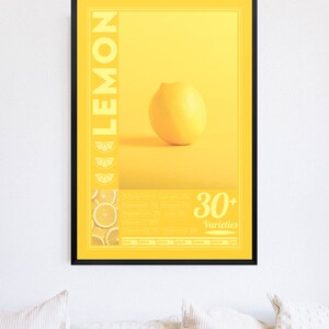 Lemon Art Prints, Wall Art, Bundle Set of 2 Prints, Fruit Poster Art ...