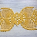 Yellow Crochet Napkin Crochet Doily Handcrafted Home Decor Lace Doily ...