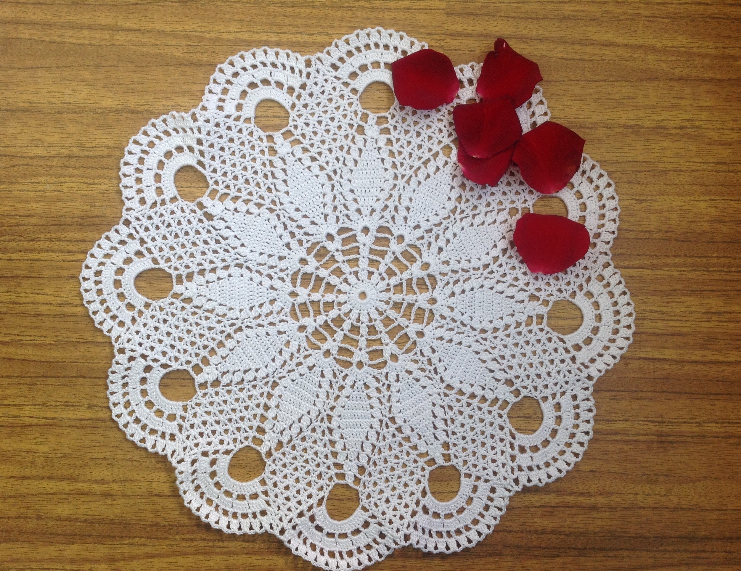 White Crochet Napkin Crochet Doily Handcrafted Home Decor | Etsy