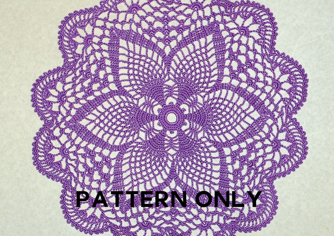 Crochet Doily Pattern PDF Digital File Home Decor Lace Doily - Etsy
