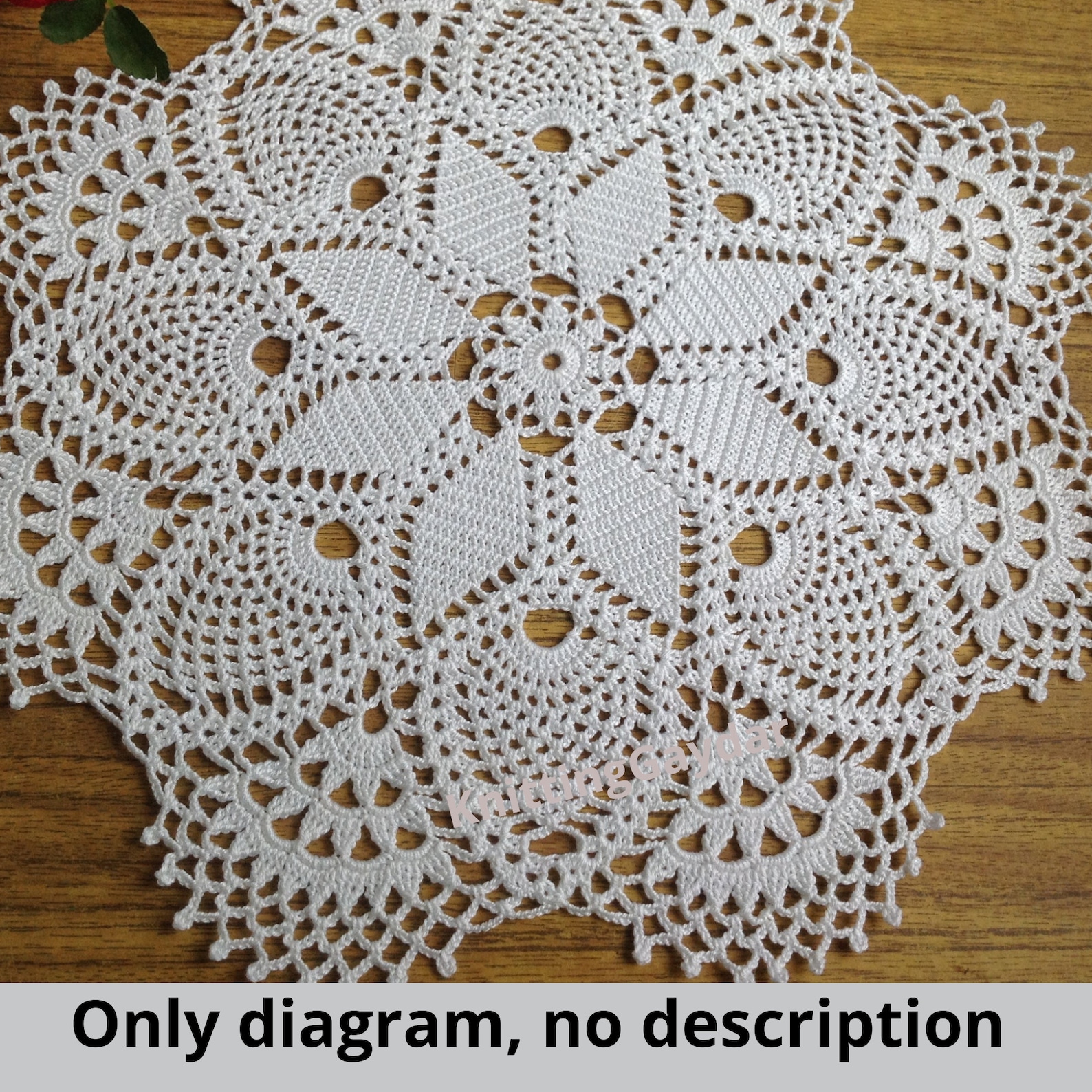 Crochet Napkin Pattern PDF NO DESCRIPTION Crochet Doily Handcrafted ...