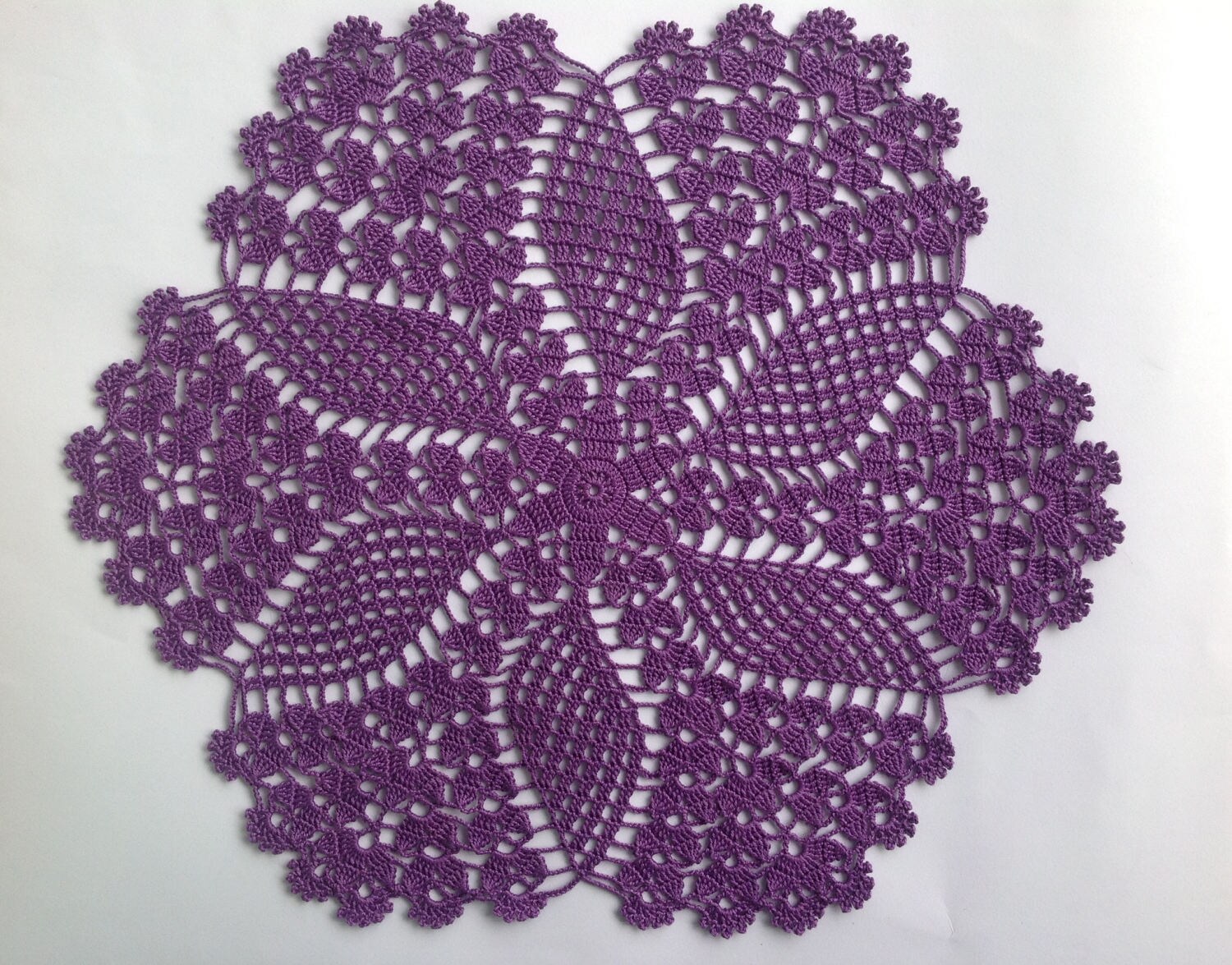 Dark Purple Crochet Napkin Crochet Doily Handcrafted Home - Etsy