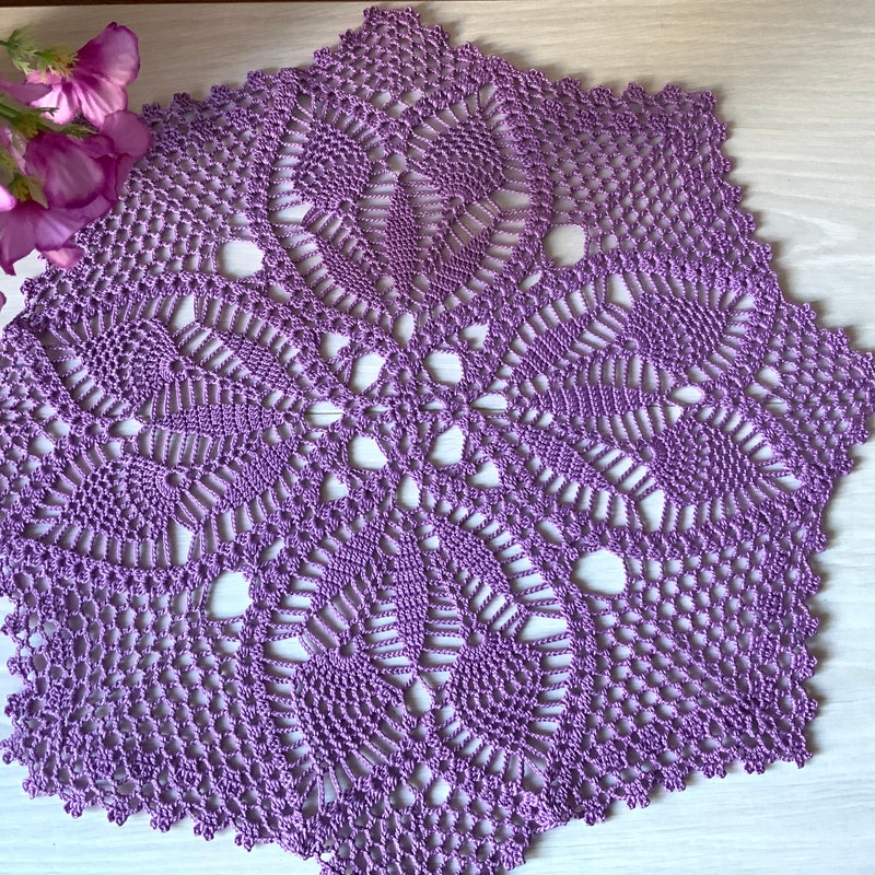 Purple Doily - Etsy