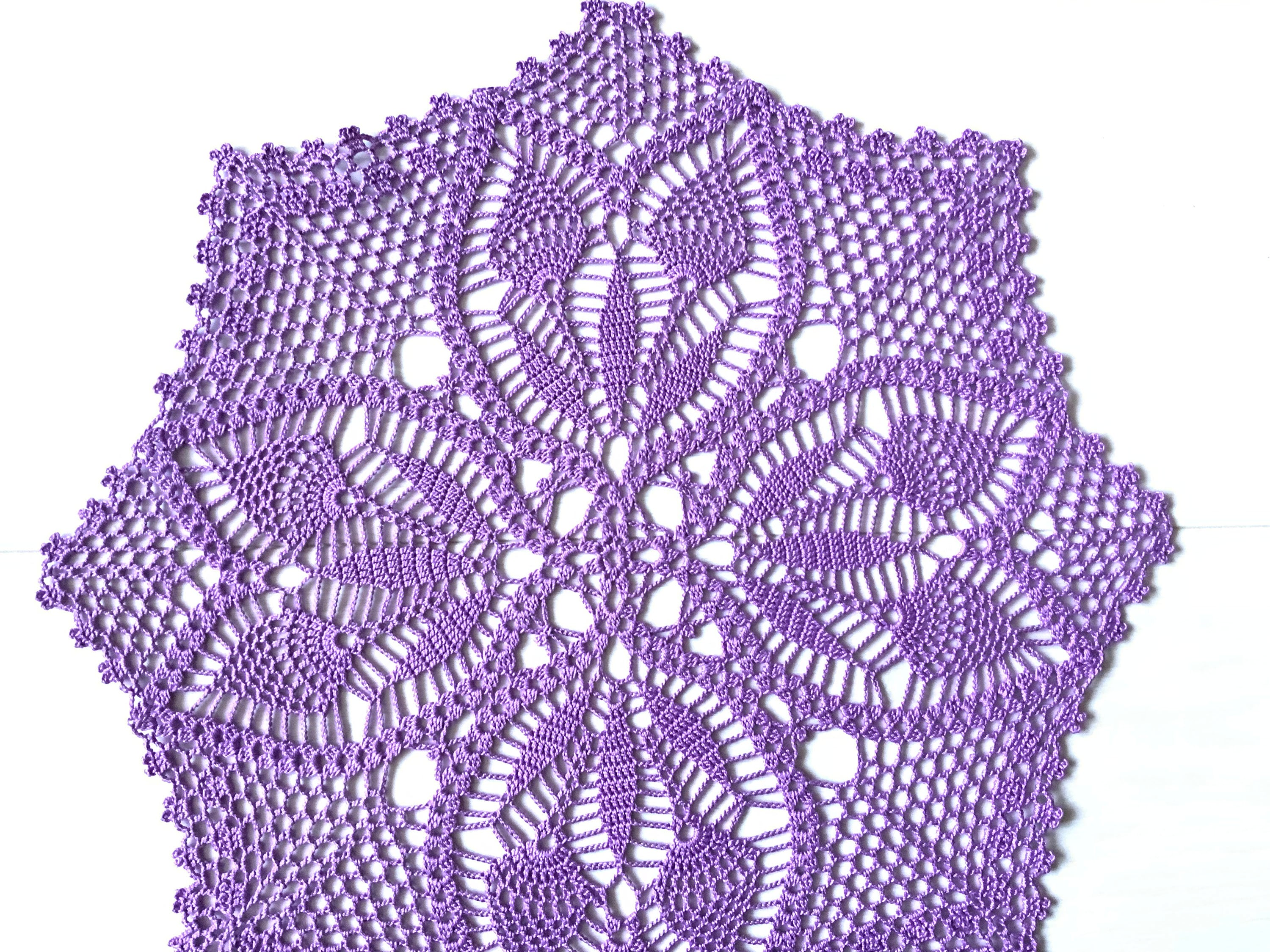 Purple Crochet Doily Country Life Home Decor Housewarming Table Decor ...
