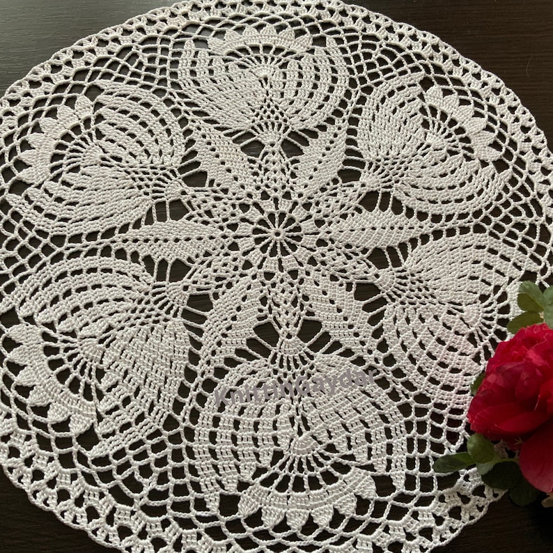 Napperon au crochet, motif PDF, fichier numérique, décoration d ...