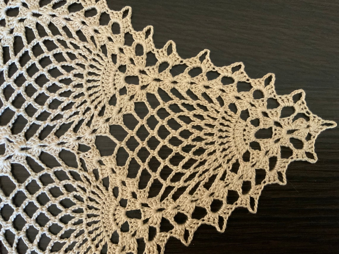 Light Beige Crochet Napkin Crochet Doily Handcrafted Home - Etsy