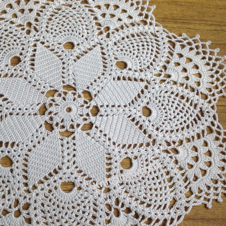 Crochet Napkin Pattern PDF NO DESCRIPTION Crochet Doily Handcrafted ...