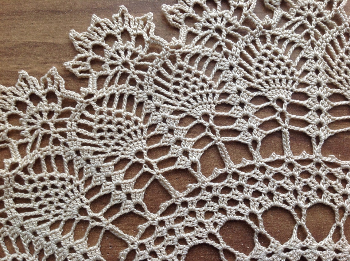 Light Beige Crochet Napkin Crochet Doily Handcrafted Home - Etsy