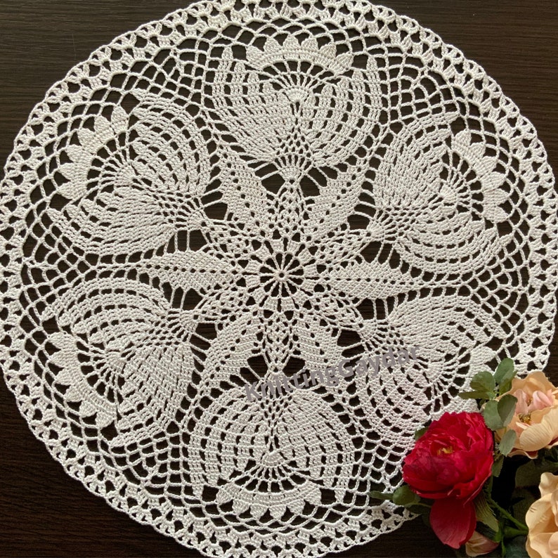 Napperon au crochet, motif PDF, fichier numérique, décoration d ...