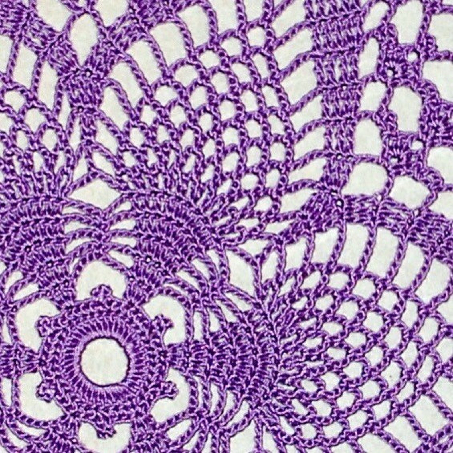 Purple Crochet Napkin Crochet Doily Handcrafted Home Decor - Etsy