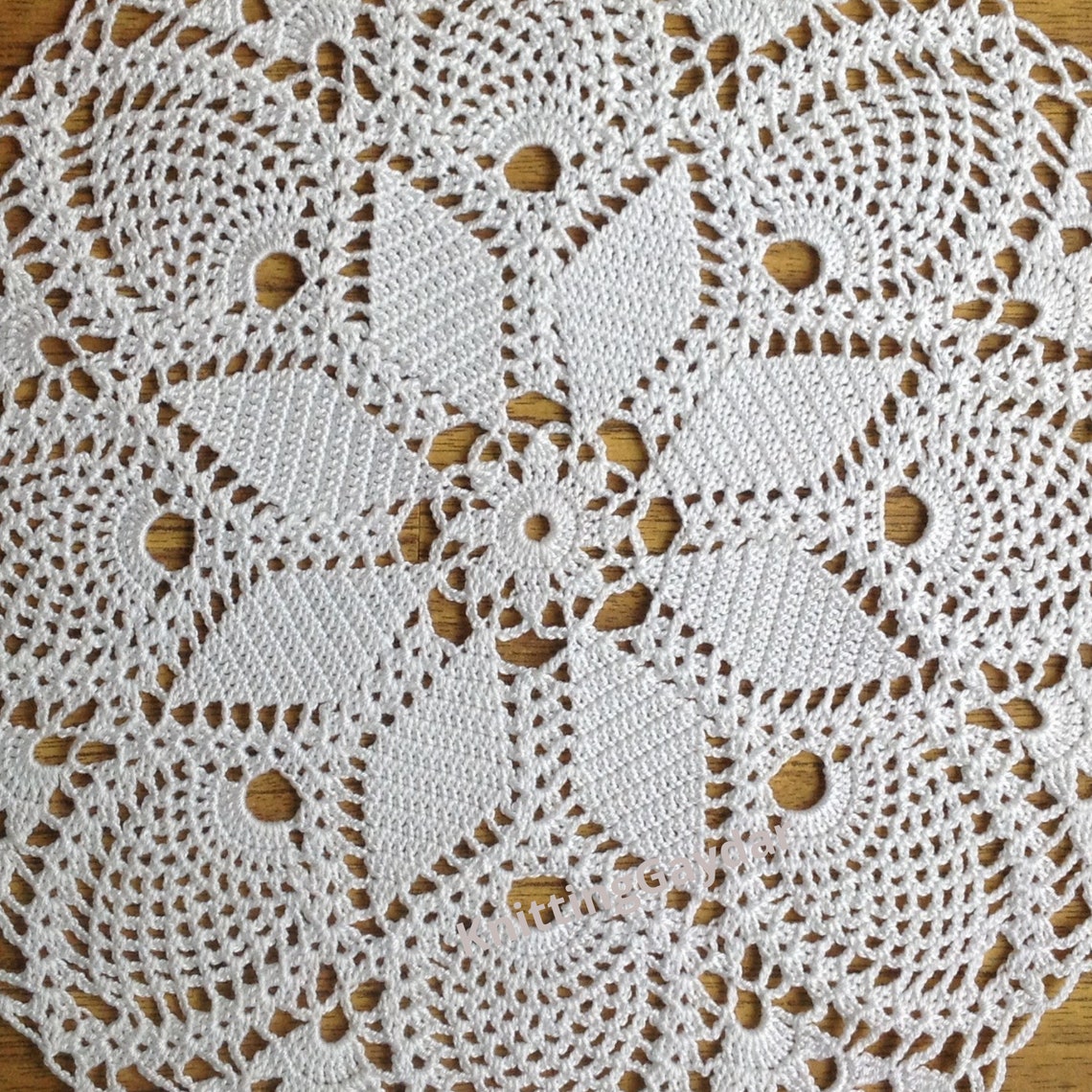 Crochet Napkin Pattern PDF NO DESCRIPTION Crochet Doily Handcrafted ...