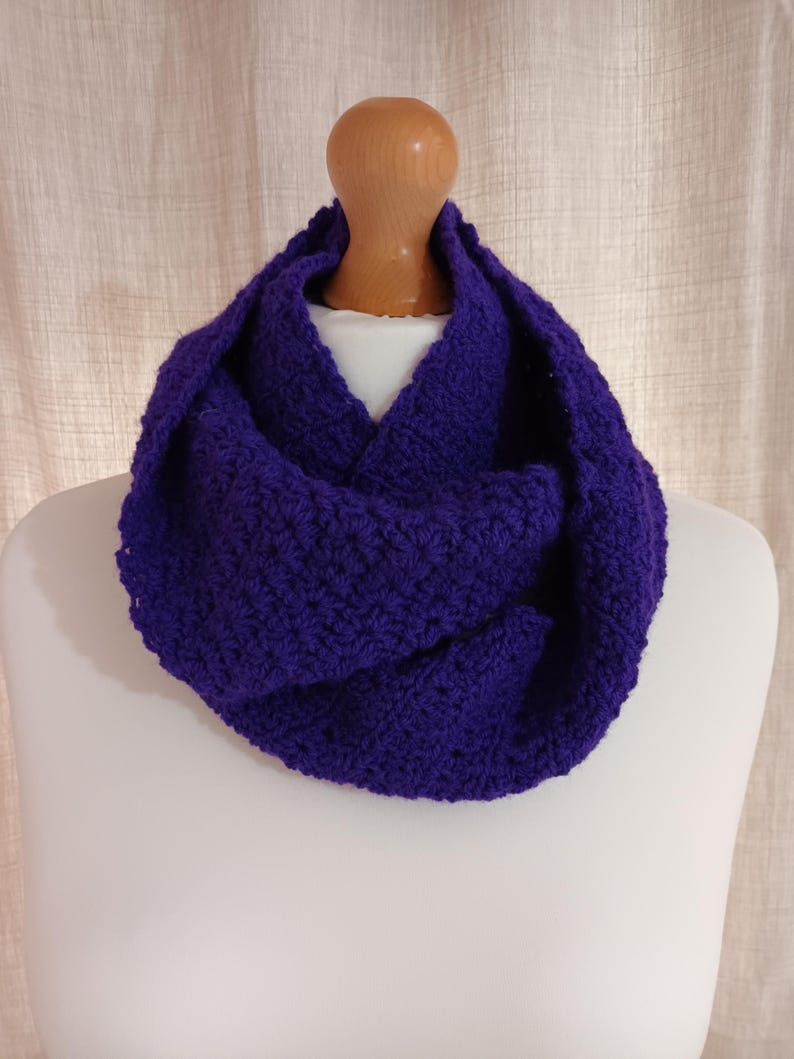 Dark Purple Infinity Scarf/cowl - Etsy UK