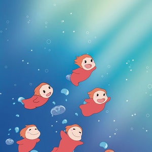Mini Ponyo Digital Art Print - Etsy