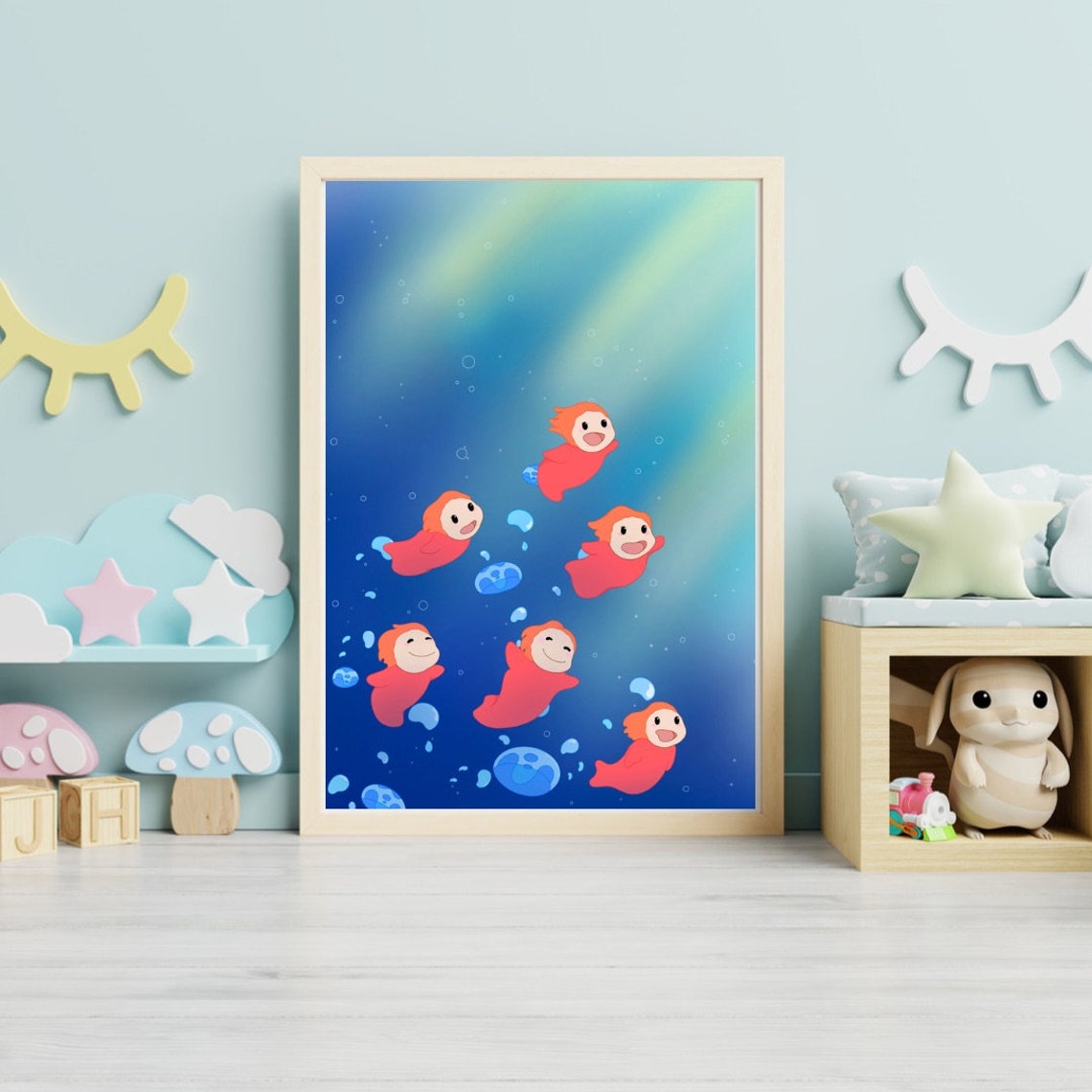 Mini Ponyo Digital Art Print - Etsy