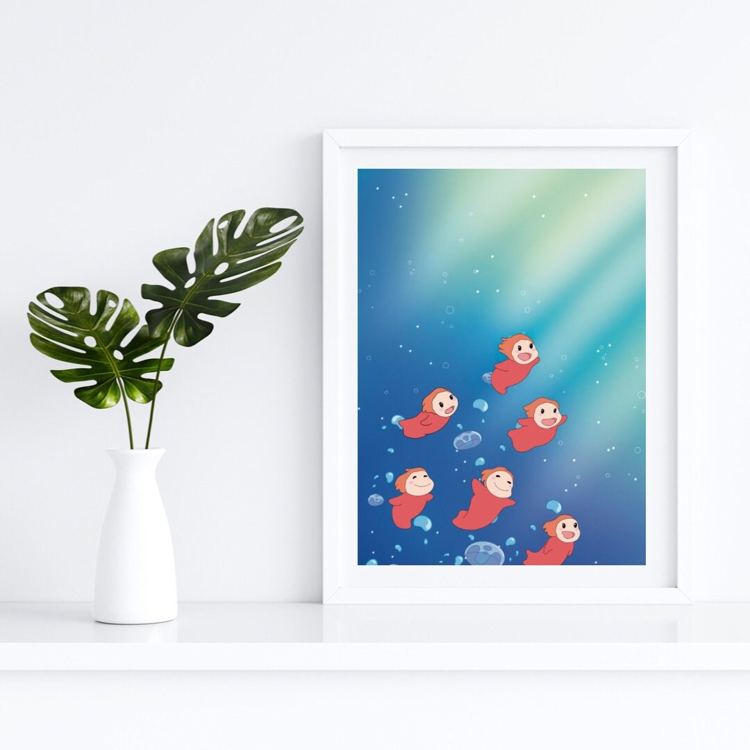 Mini Ponyo Digital Art Print - Etsy