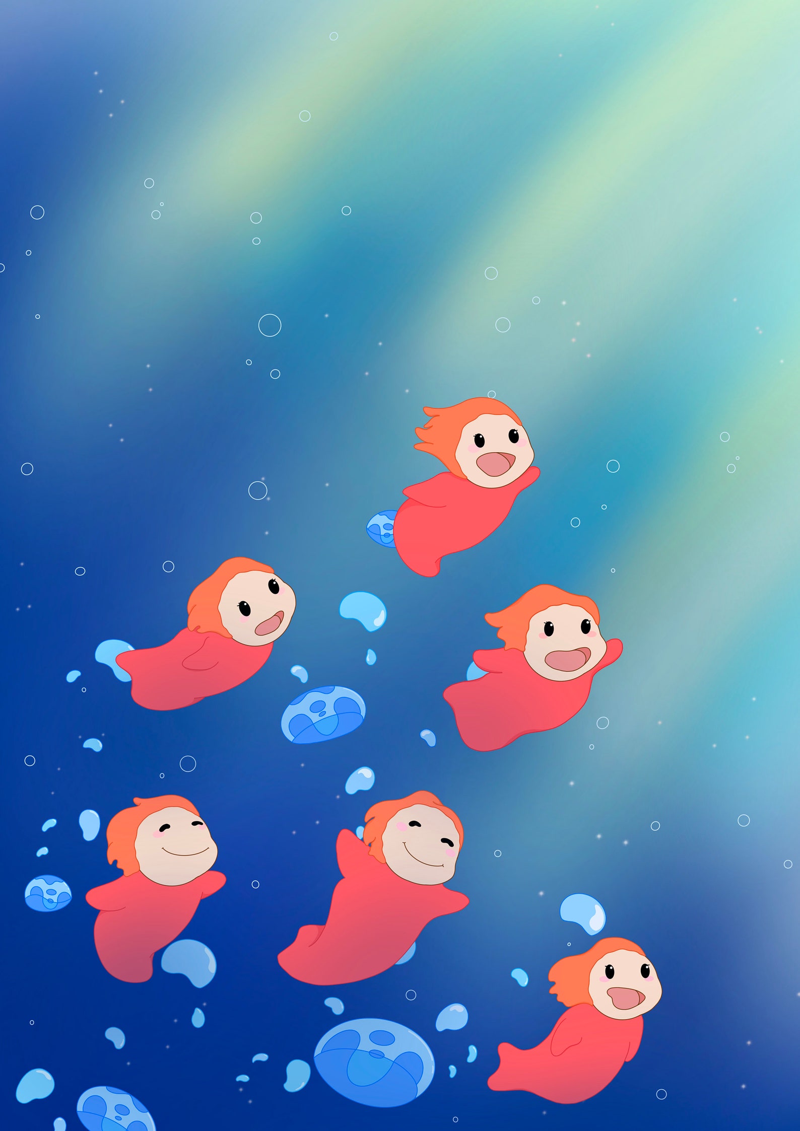 Mini Ponyo Digital Art Print - Etsy
