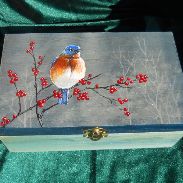 Painted Wooden Box - Etsy
