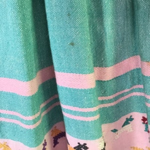 Vintage 1950s Border Print Ethnic Dress - Etsy