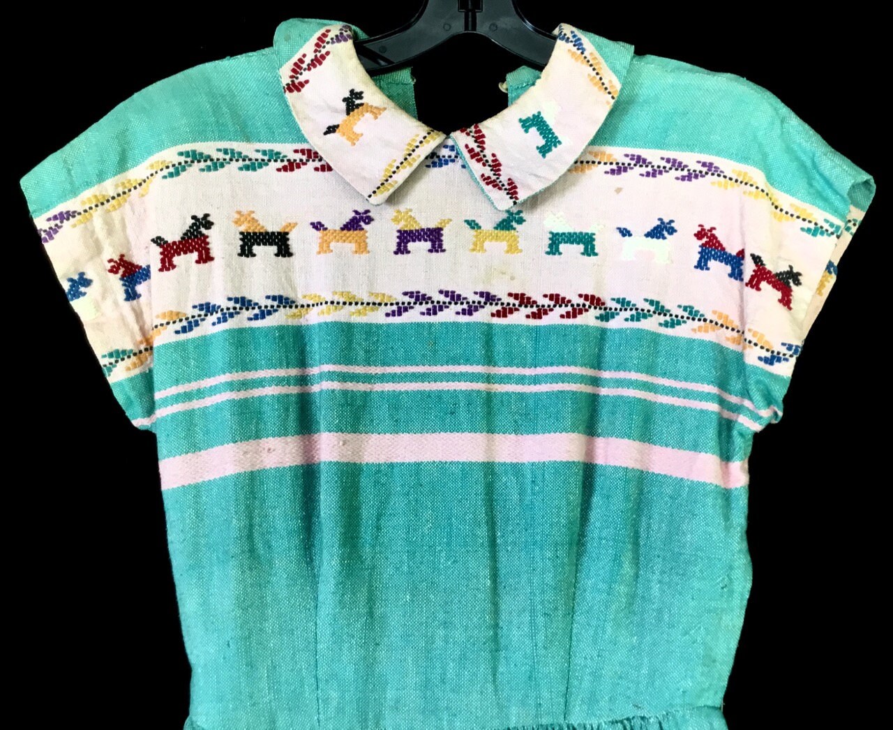 Vintage 1950s Border Print Ethnic Dress - Etsy