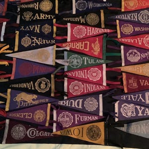 Vintage 1940s Felt College- University Pennants - Etsy