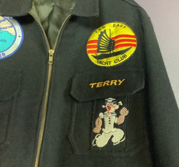 Vintage 1987 Souvenir Navy Cruise Tour Jacket - Gem