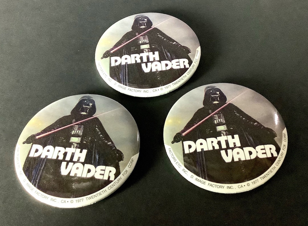 Vintage 1977 Twentieth Century Fox Darth Vader Pinback Buttons - Etsy