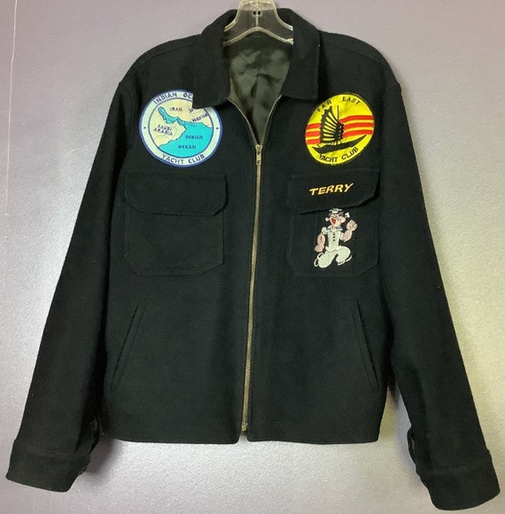 Vintage 1987 Souvenir Navy Cruise Tour Jacket - Gem