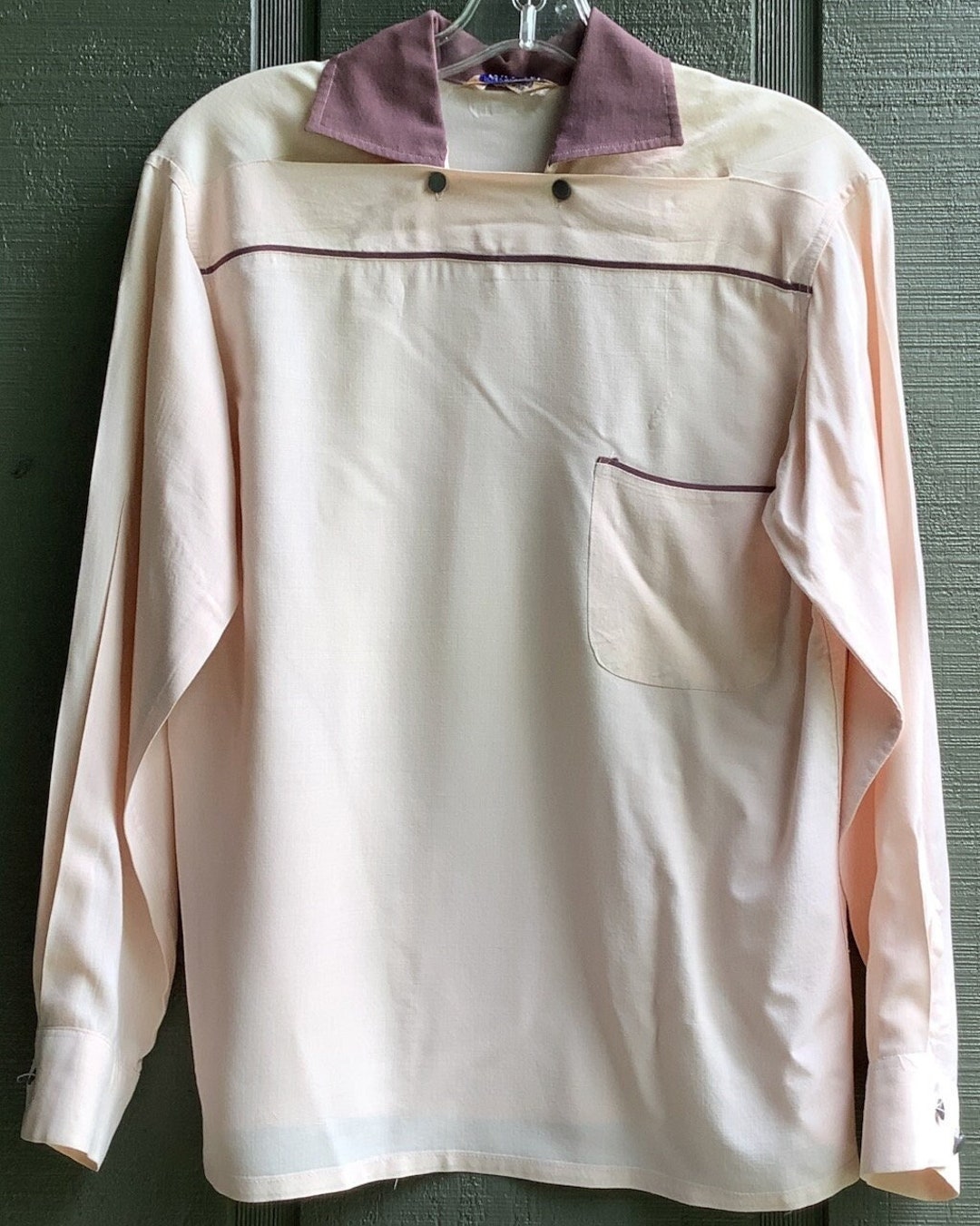 Vintage 1940s 2 Button Bib Style Men’s Shirt - Etsy