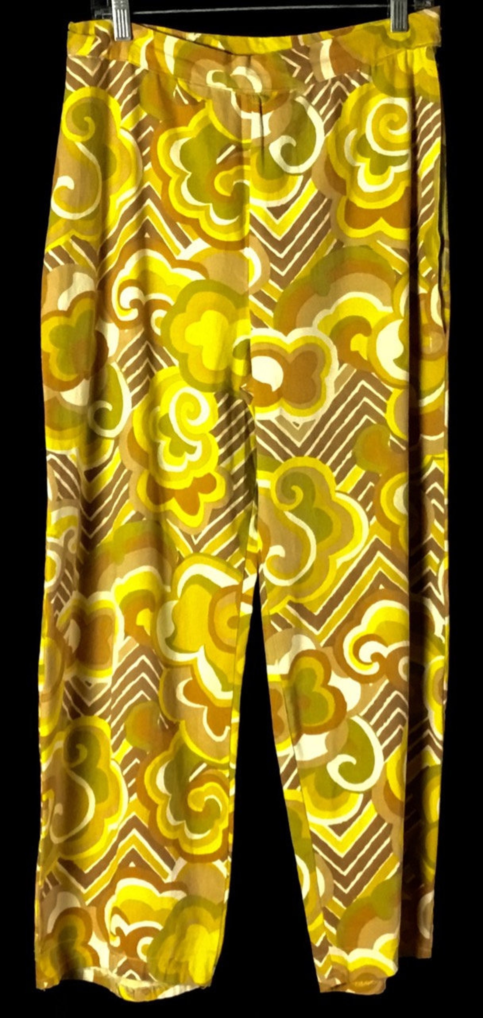 Vintage 1960s Ladies Print Pants - Etsy