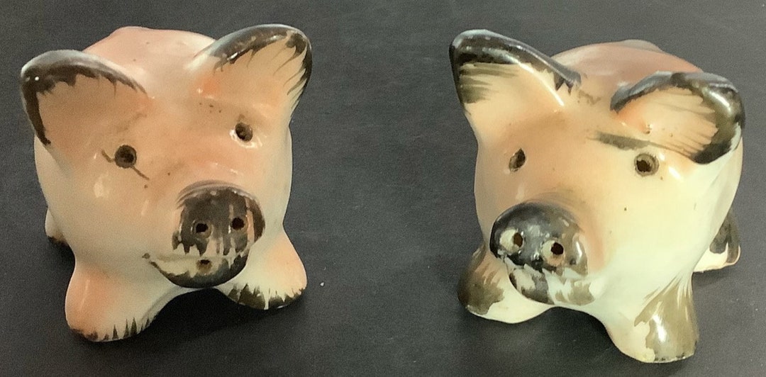Vintage Occupied Japan Pig Salt and Pepper Shakers - Etsy