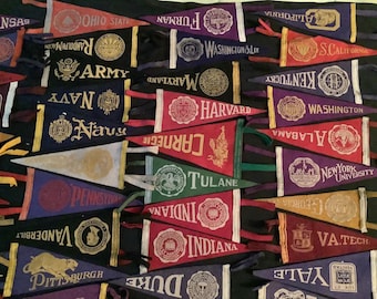 Vintage Circa 1940's University of Michigan 28 Inch Felt Pennant ...